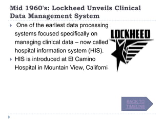 History of electronic health records ppt | PPTX