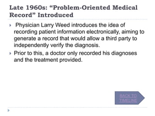 History of electronic health records ppt | PPTX