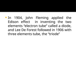 HISTORY OF ELECTRONICS.pptx all about electronics | PPTX