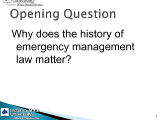 History of emergency management 1 | PPT