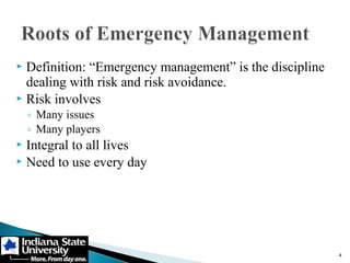 History of emergency management 1 | PPT
