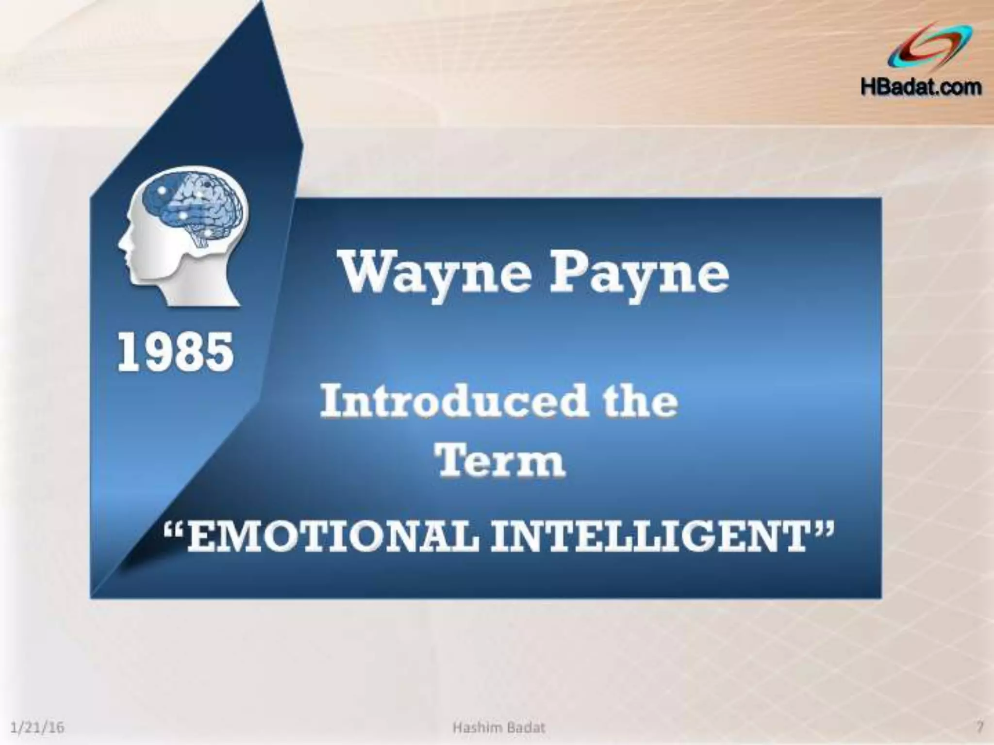 History of Emotional Intelligence Part-II | PPTX