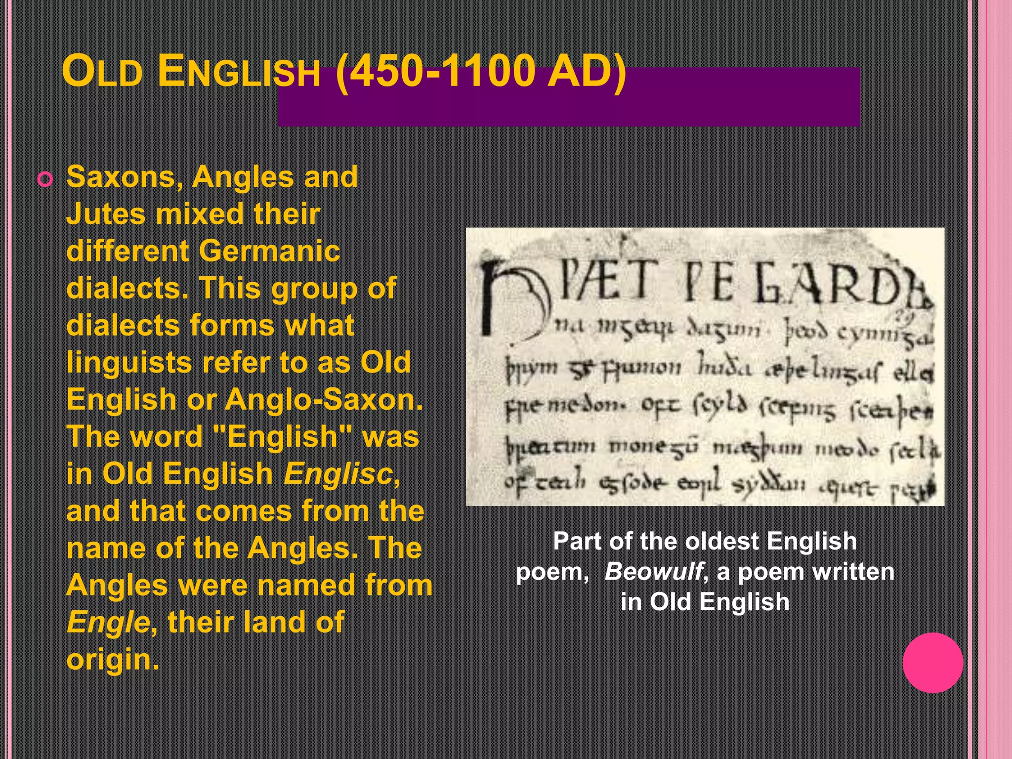History of English | PPTX