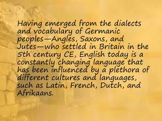 History of english | PPTX