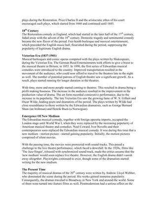 History of english drama | DOCX