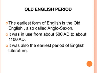 History of english language | PPTX