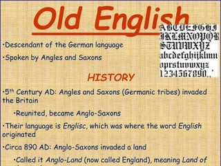 History of english language | PPTX