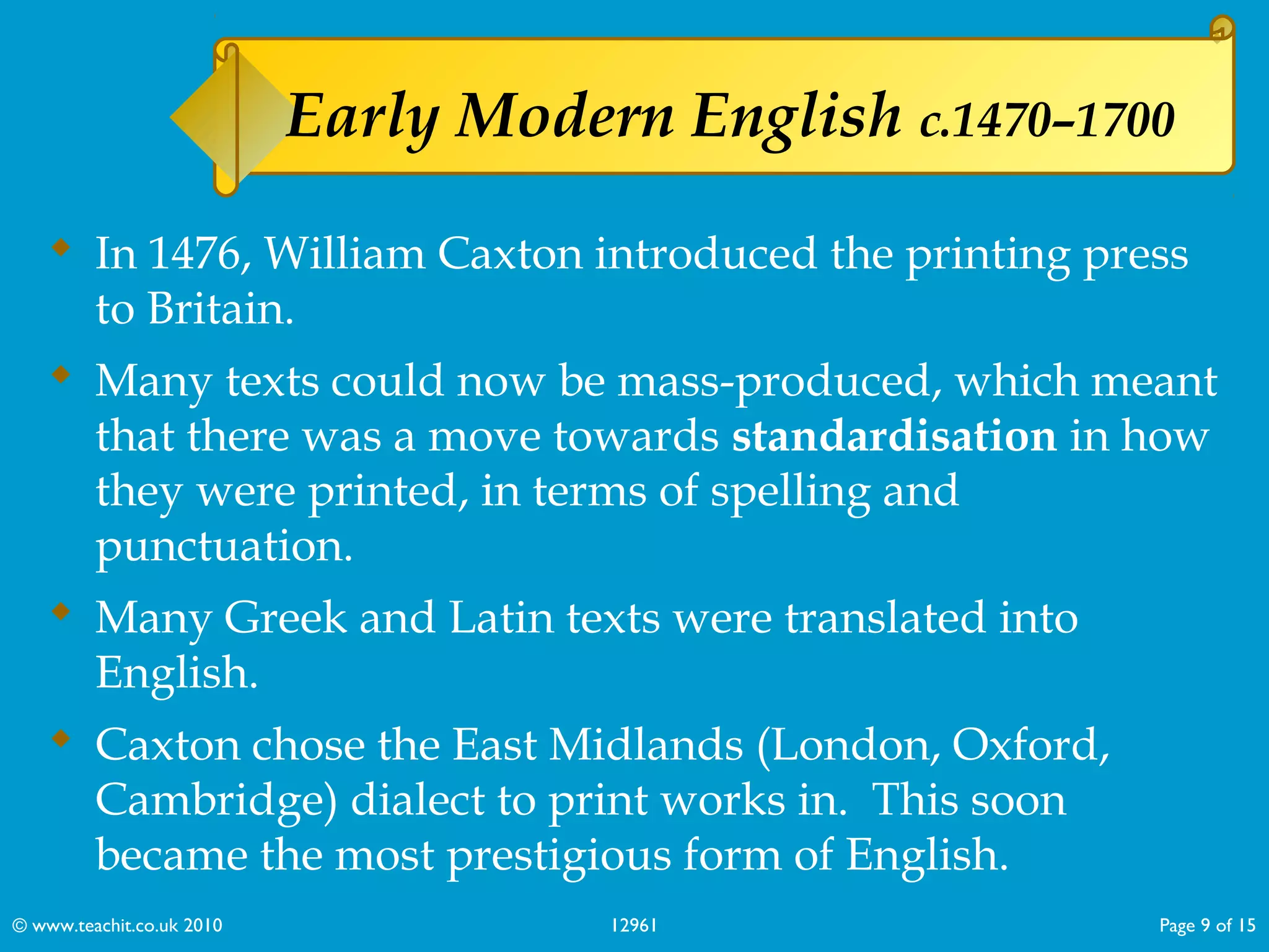 History of English Language | PPT