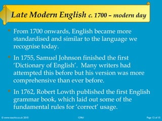 History of English Language | PPT