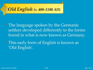 History of English Language | PPT