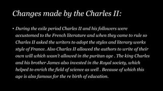 Brief Introduction to The Restoration age,History of English Literature ...