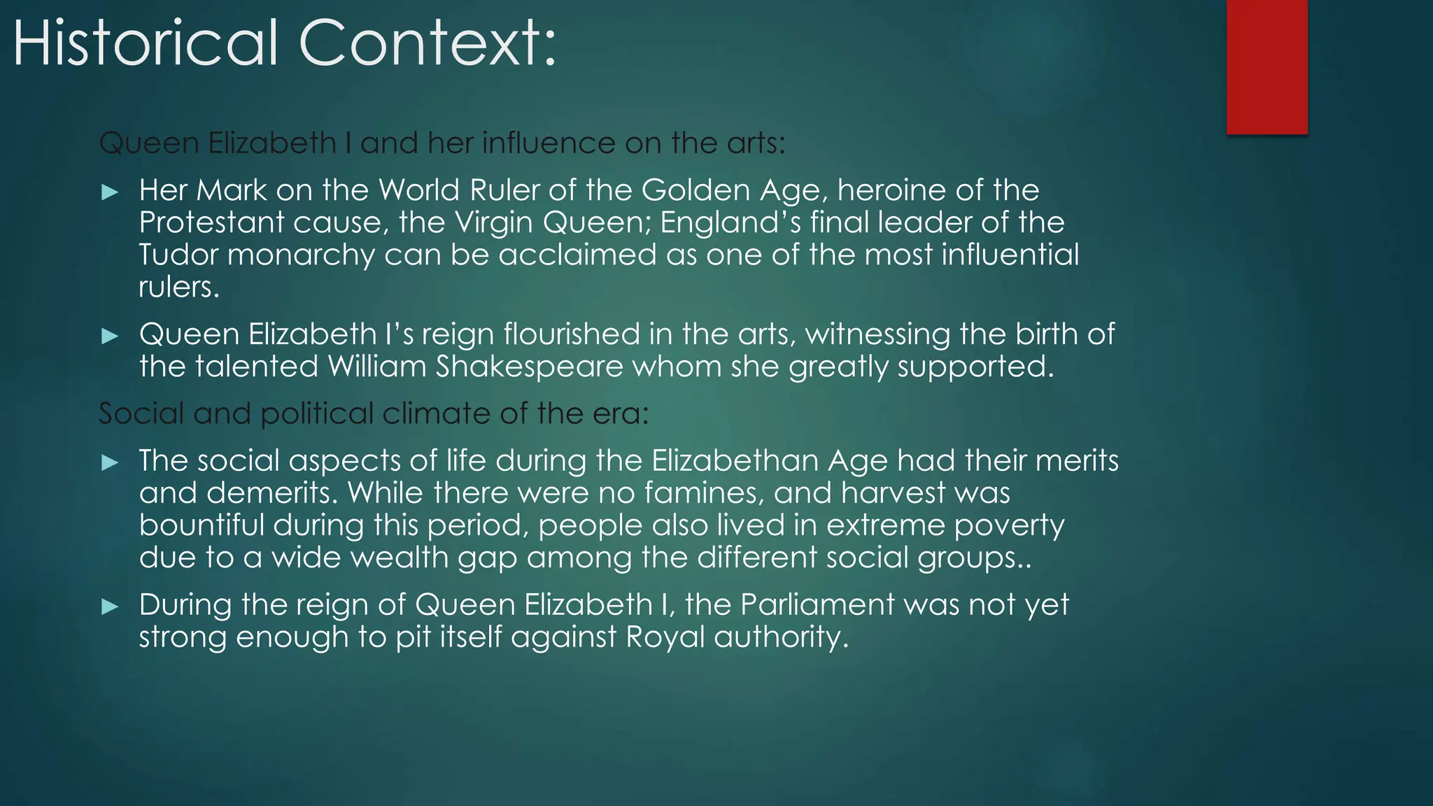 history of English literature, “Drama in the Elizabeth age” | PPTX
