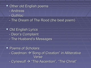 History of english literature1 | PPT