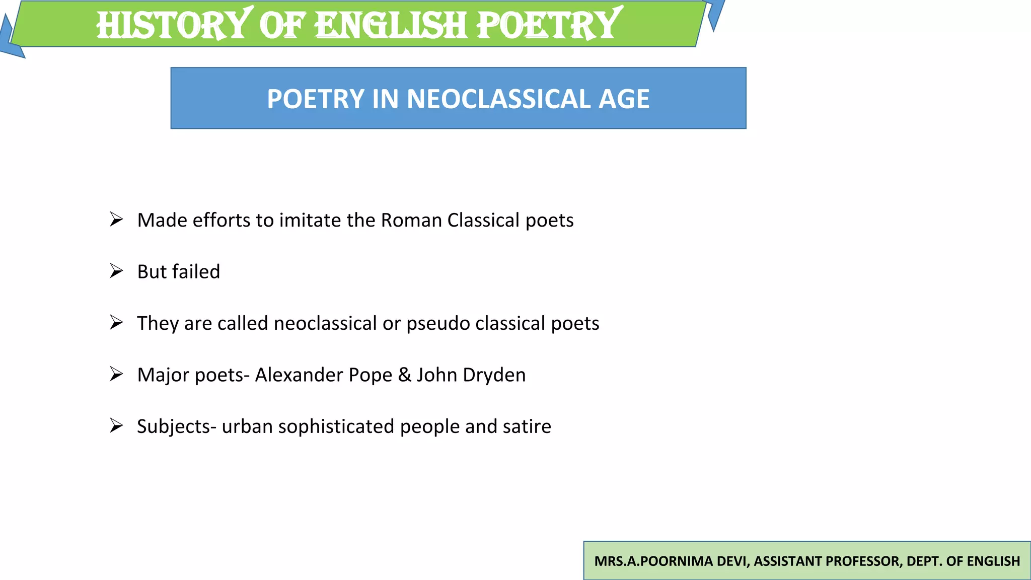 History of English poetry | PDF