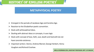 History of English poetry | PDF