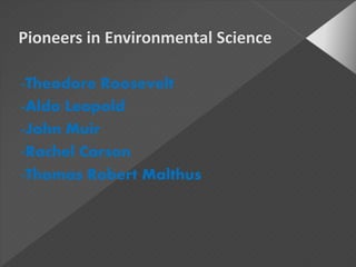 History of environmental sciences | PPTX