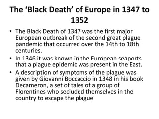 History of epidemics of plague | PPTX