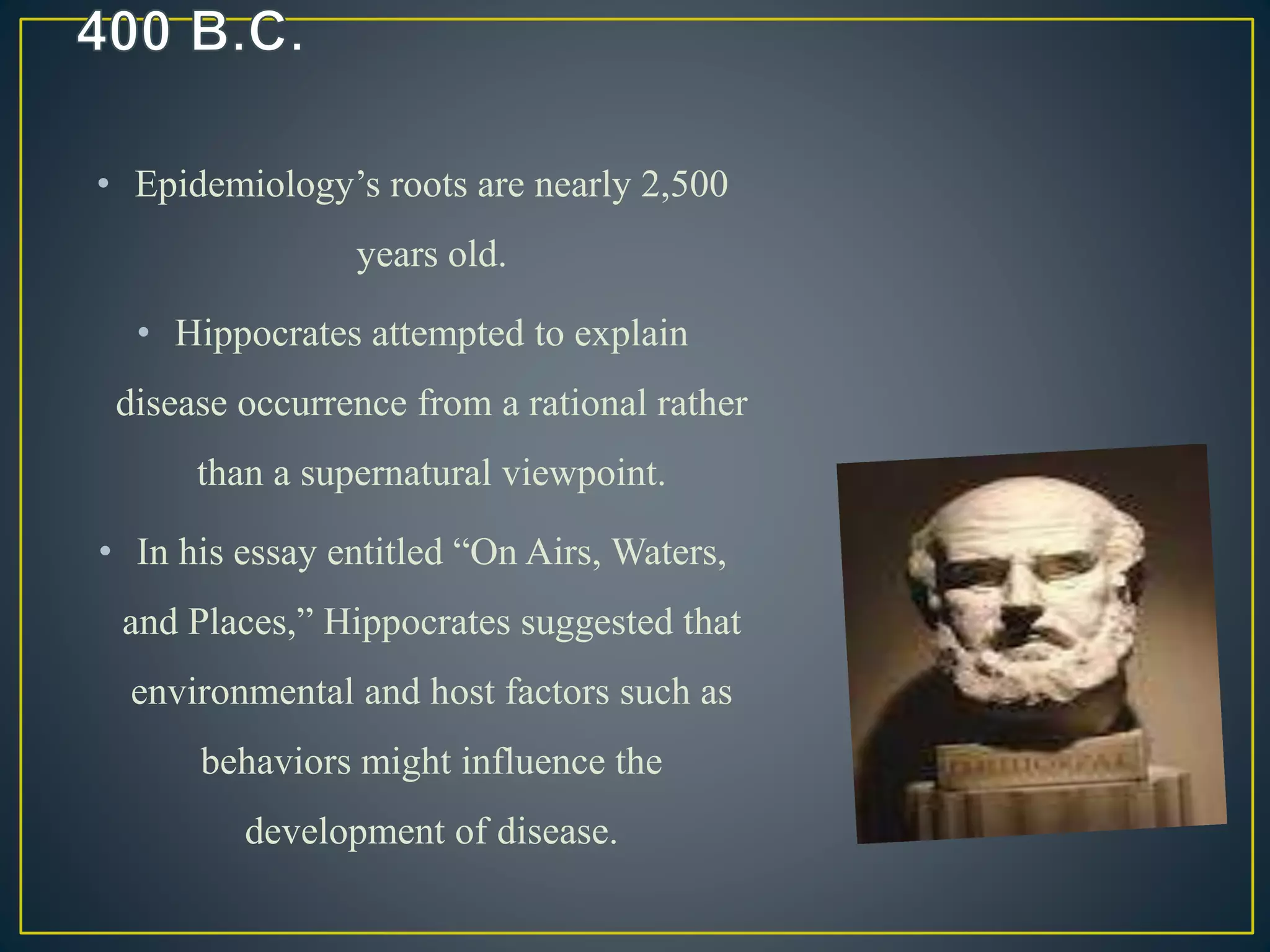History of epidemiology | PPTX