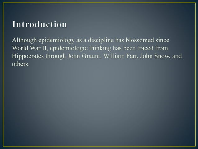 History of epidemiology | PPTX