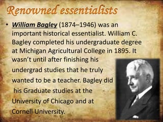 History of essentialism | PPTX