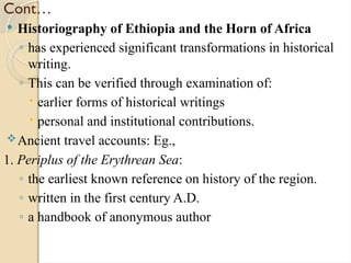 History of Ethiopia & the Horn Unit 1.pptx