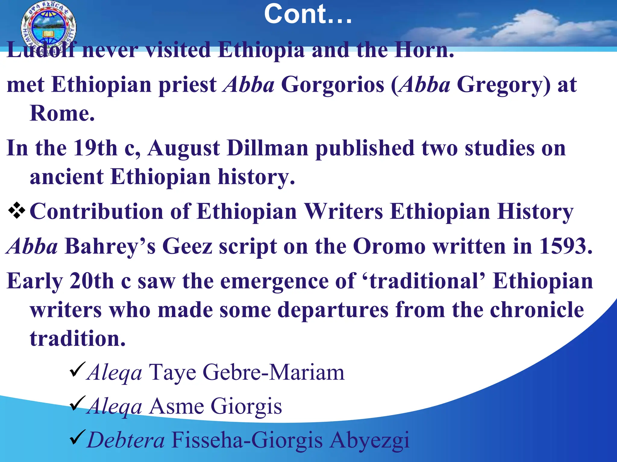 History of Ethiopia & the Horn Unit 1 (1).pptx