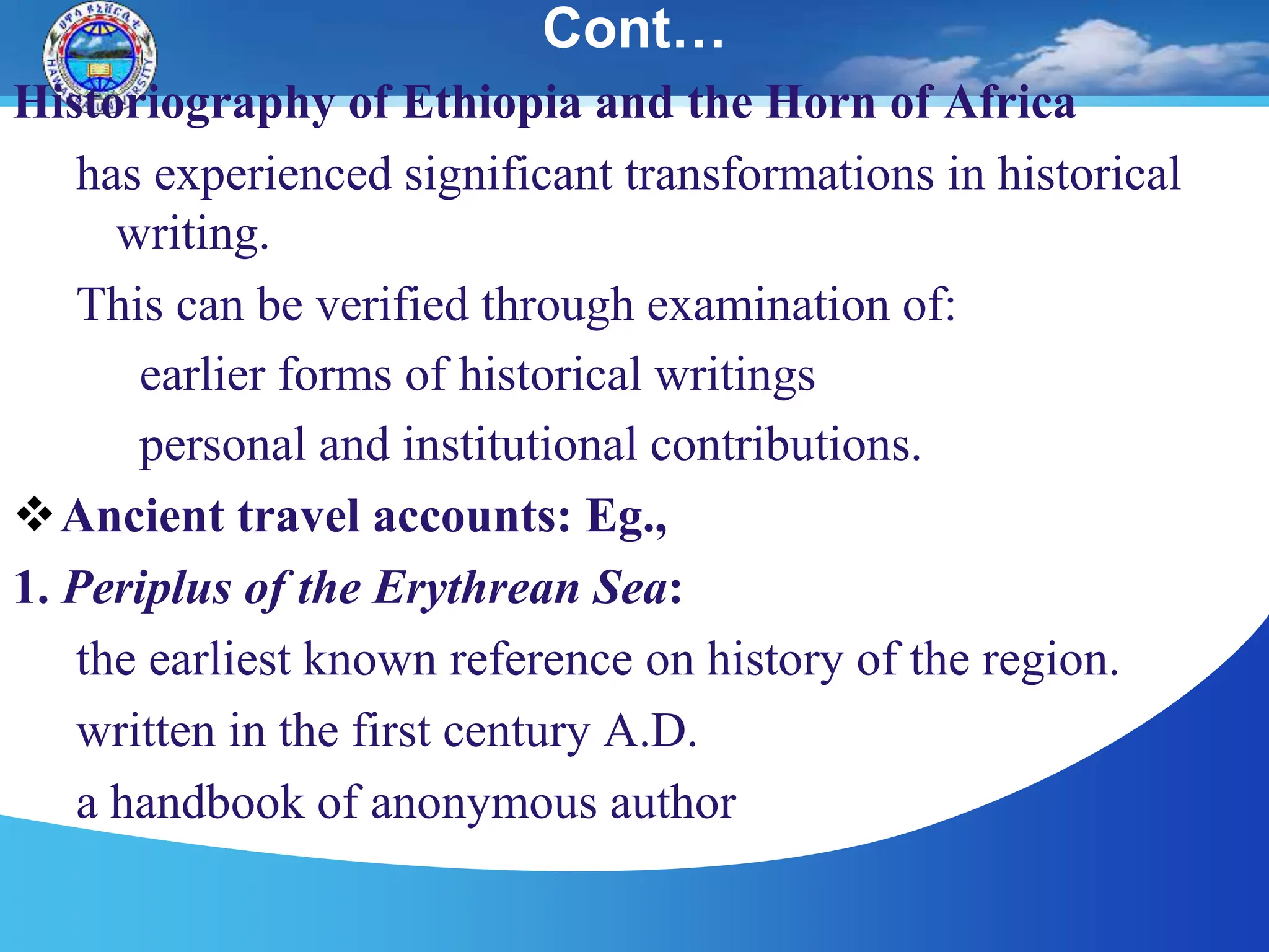 History of Ethiopia & the Horn Unit 1 (1).pptx