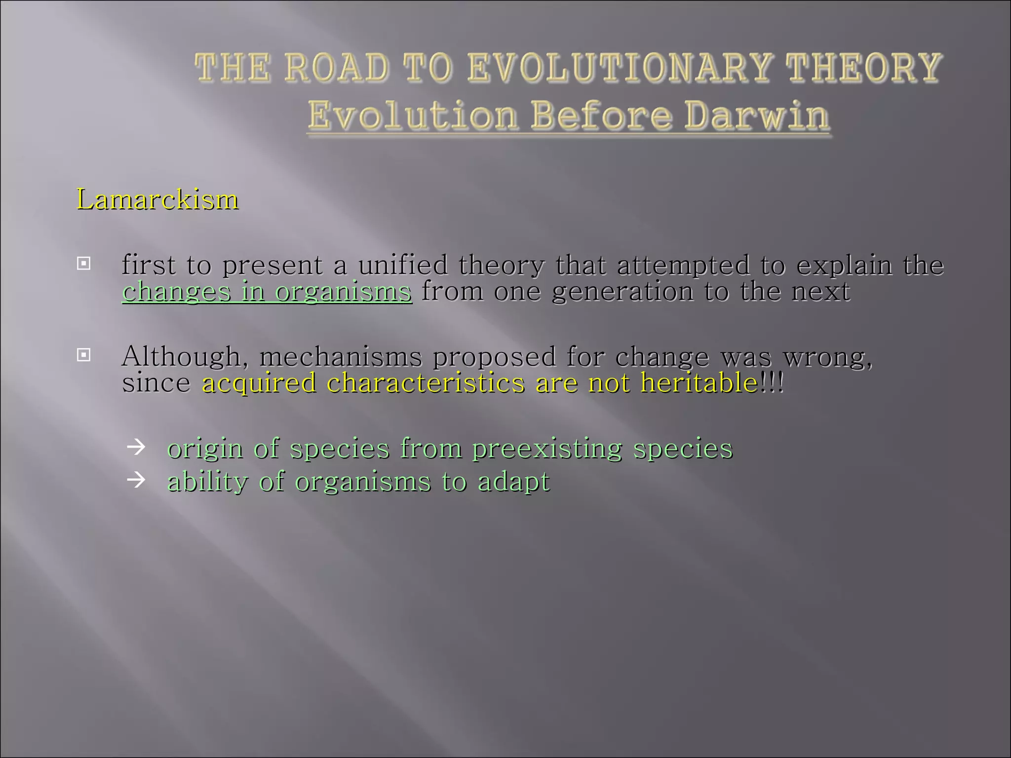 History of evolutionary thought | PPT