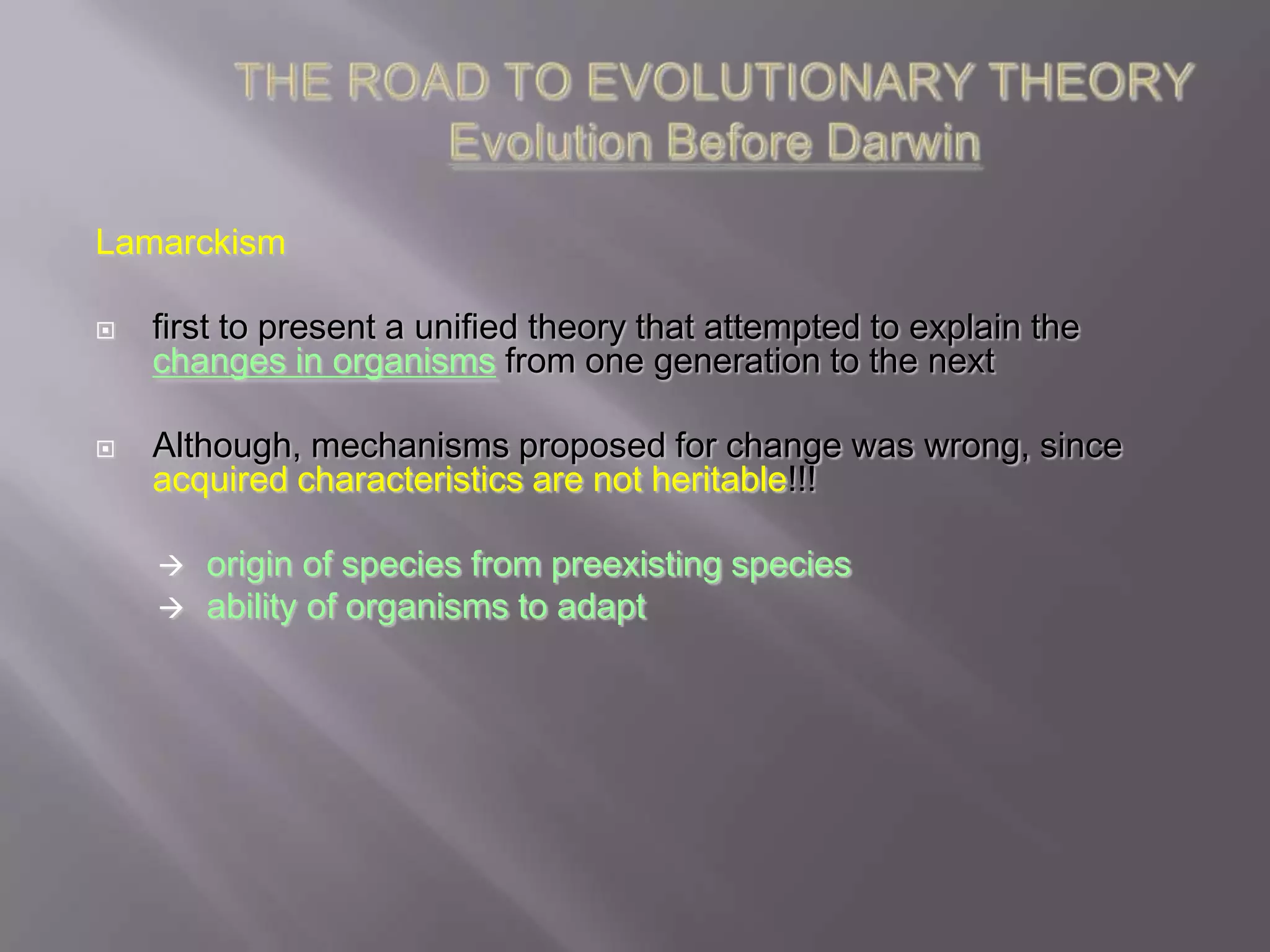 History of evolutionary thought | PPTX