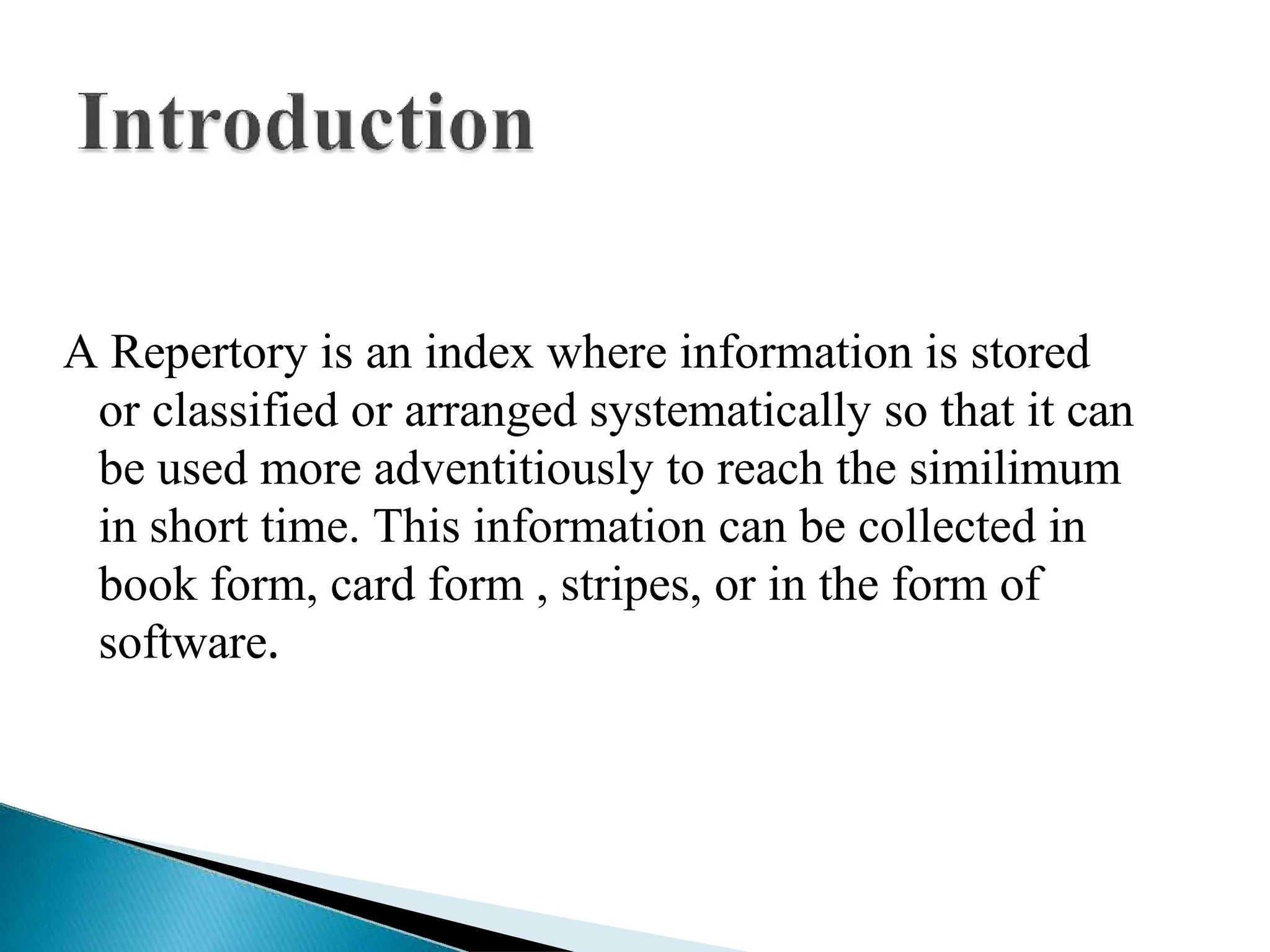History of evolution of REPERTORY .pptx
