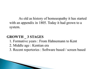 History of evolution of REPERTORY .pptx