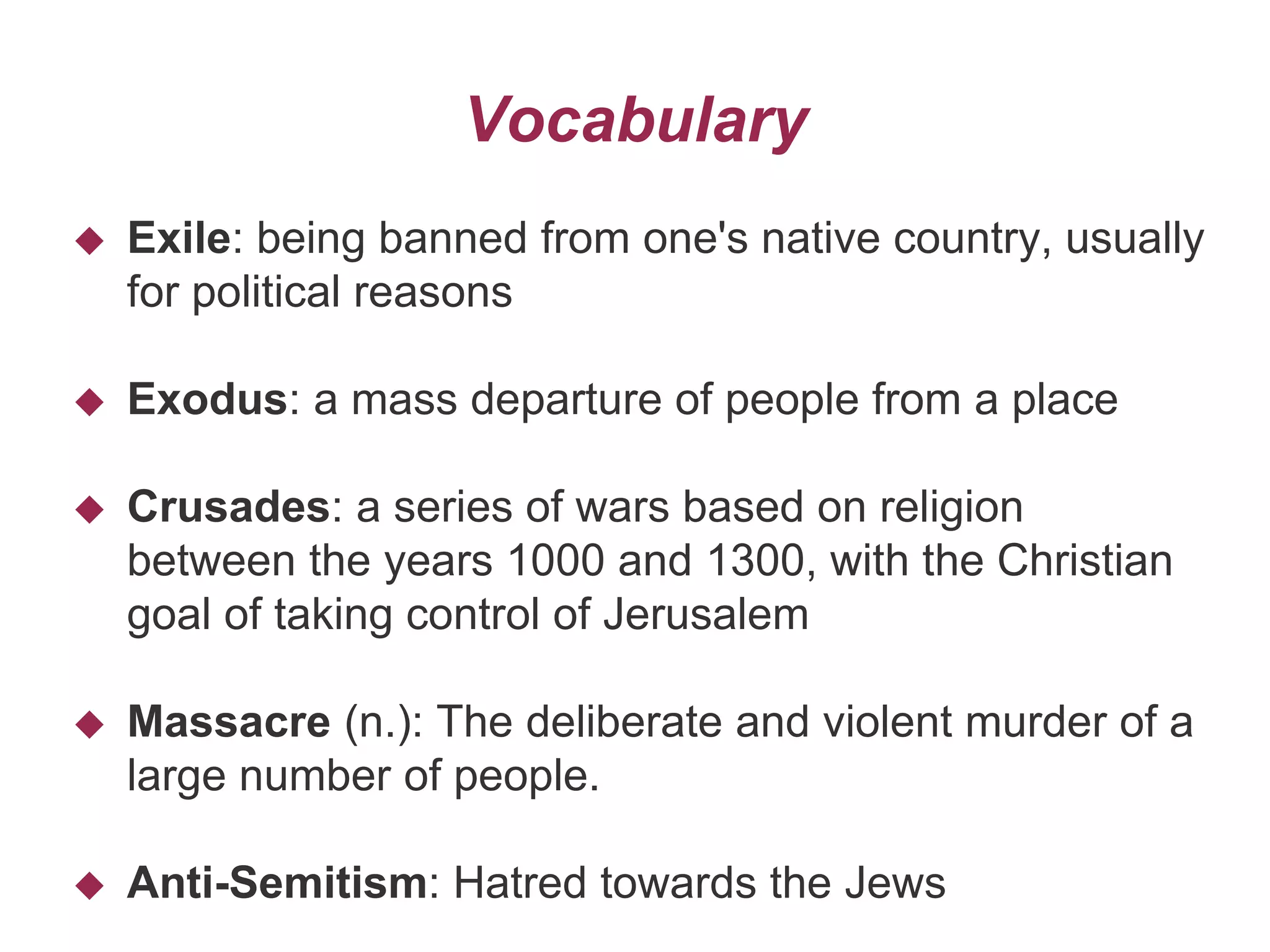 History of Jewish Exiles | PPT