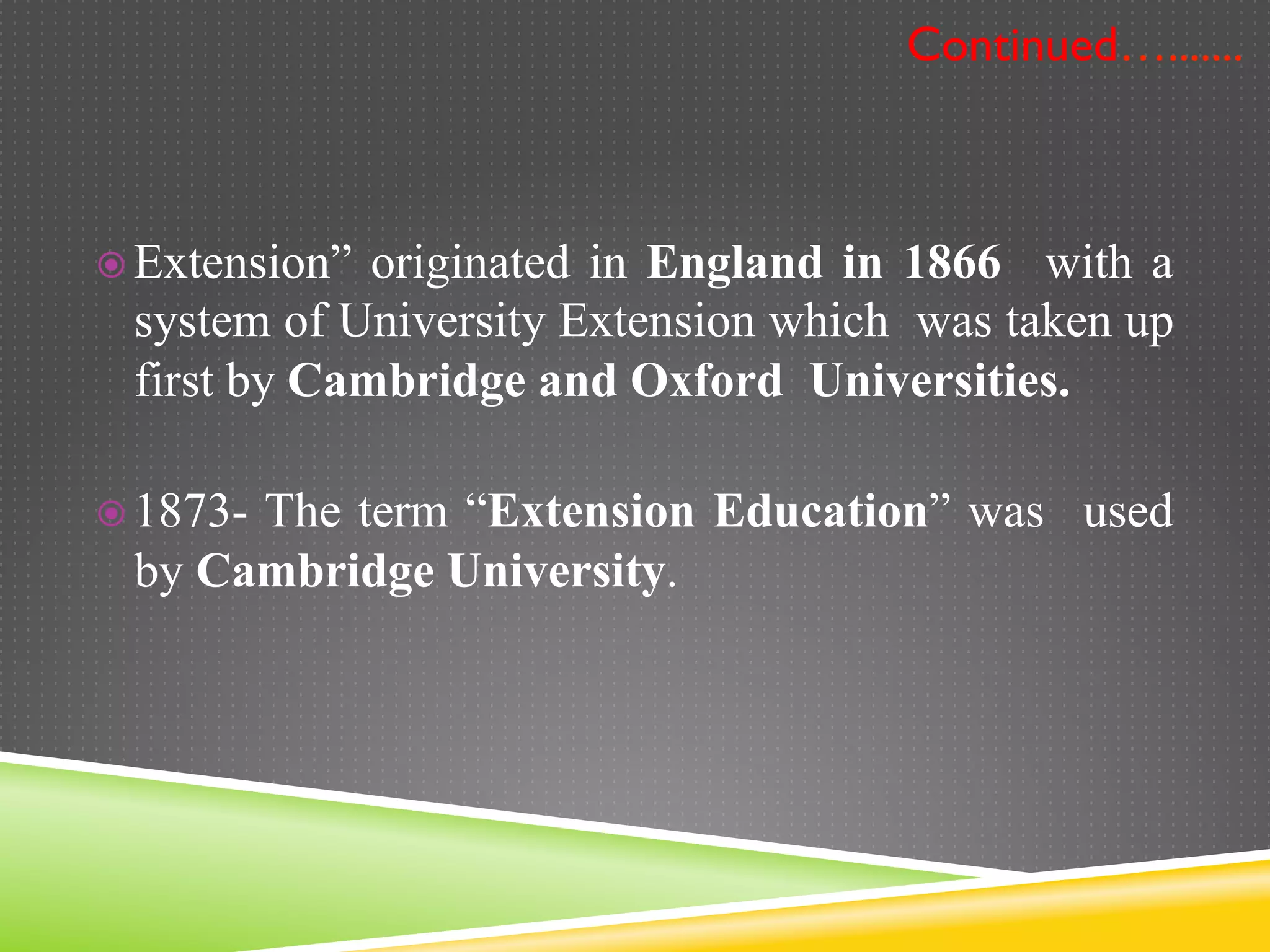 History of extension | PDF