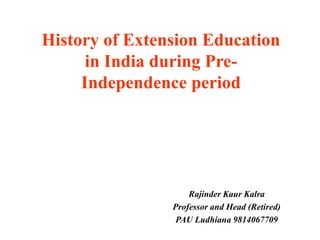 History of extension services | PPTX