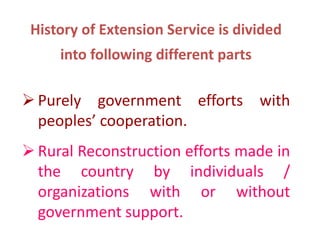 History of extension services | PPTX
