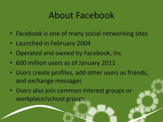 History of facebook | PPTX