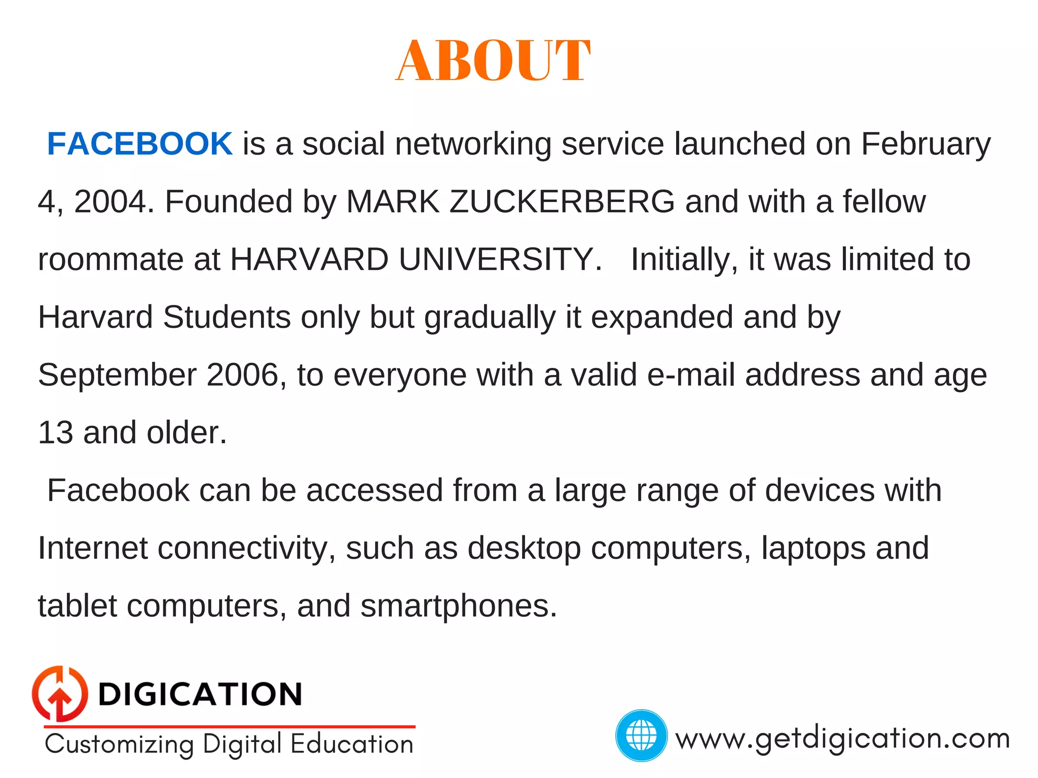 History of facebook | PDF