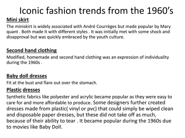 History of fashion 1950 s to 1970's | PPTX | Women\'s Clothing | Women\'s Fashion