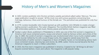 History of fashion magazines | PPTX