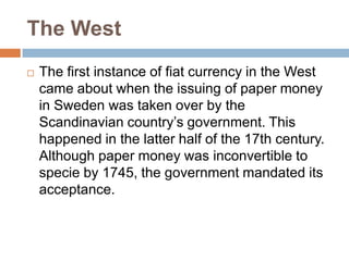 History of fiat currency | PPTX