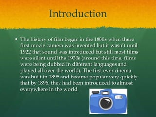 History of film | PPTX