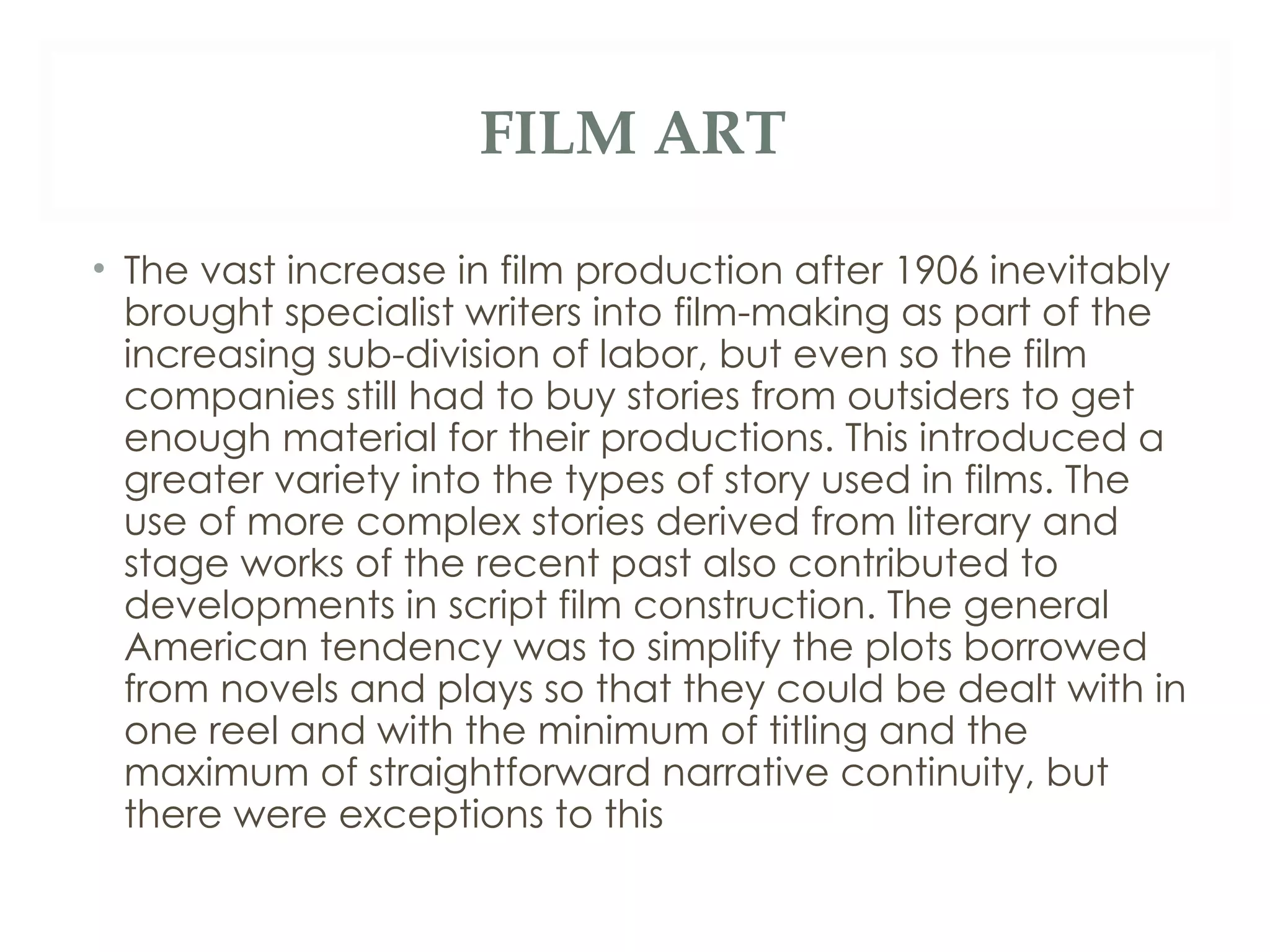 History Of Film | PPT | History | Genres