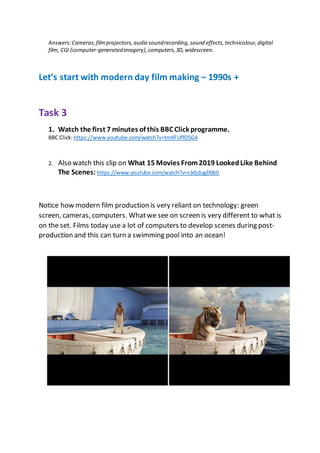 History of film | DOCX | Video Production | Content Production