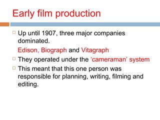 History of film the early days | PPT