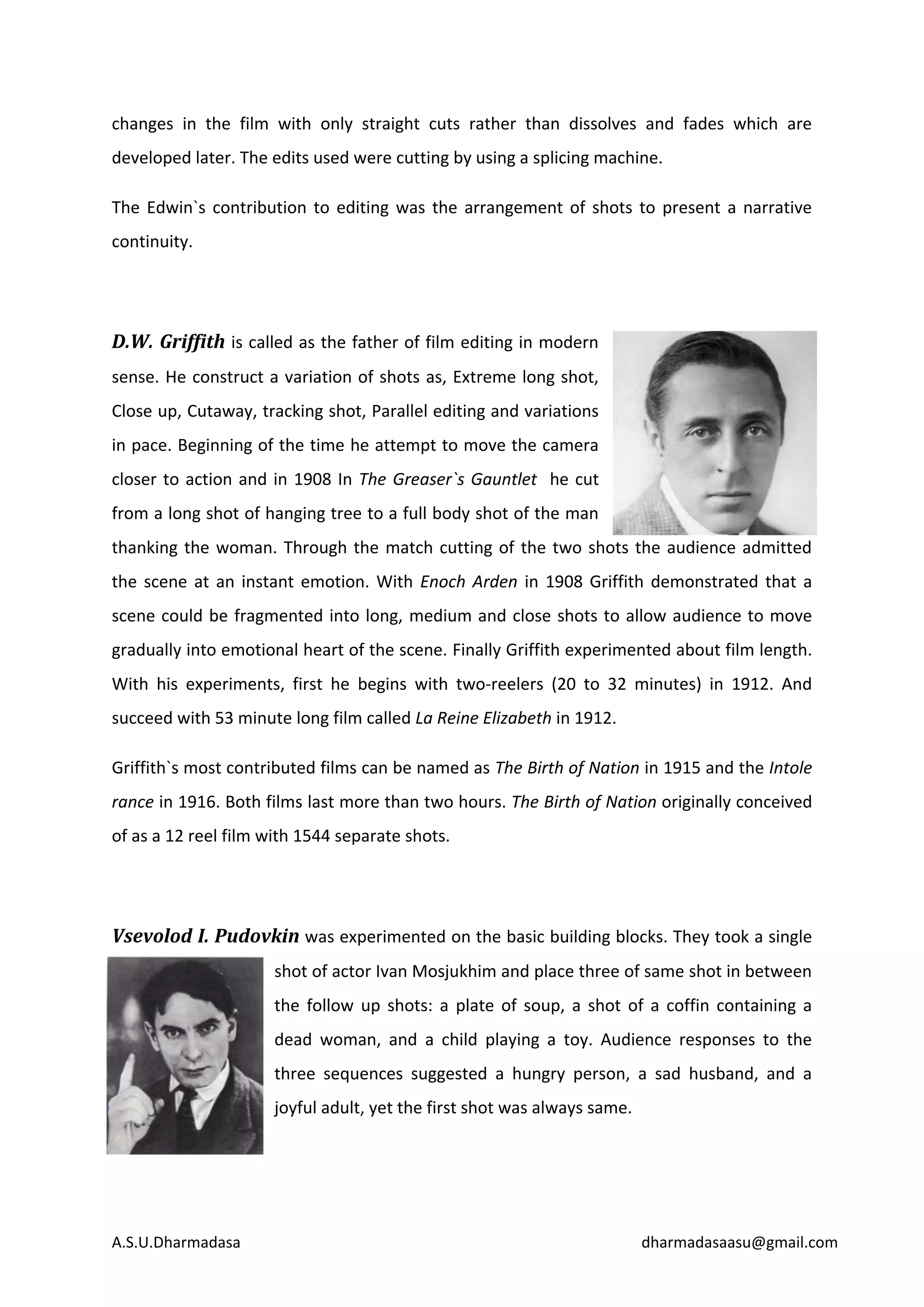 History of film editing | PDF
