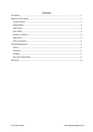 History of film editing | PDF