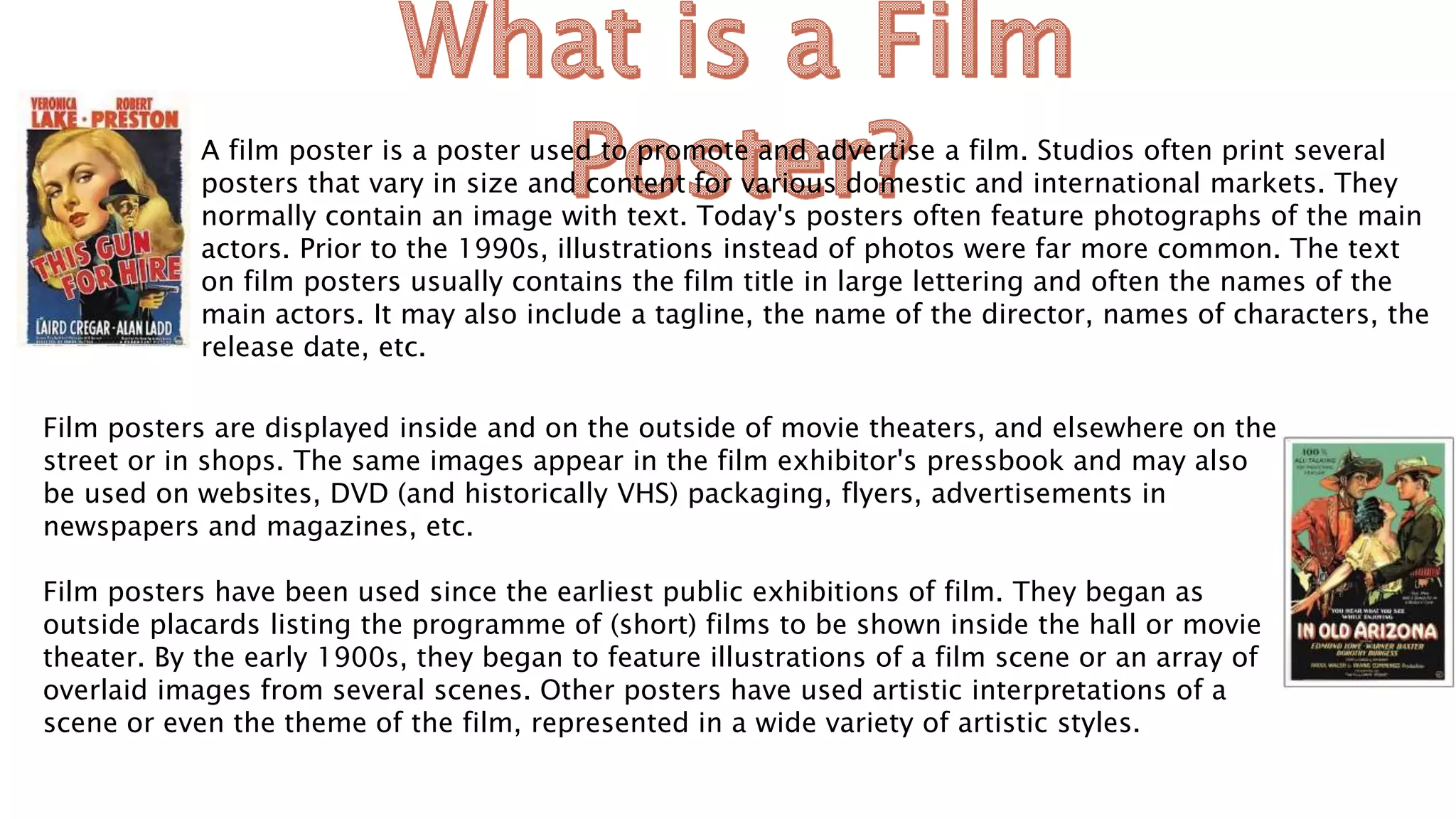 History of film posters | PPTX
