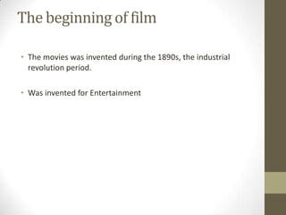 History of films | PPTX