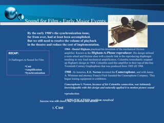 History Of Film Sound Excerpt Original | PPT