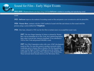History Of Film Sound Excerpt Original | PPT